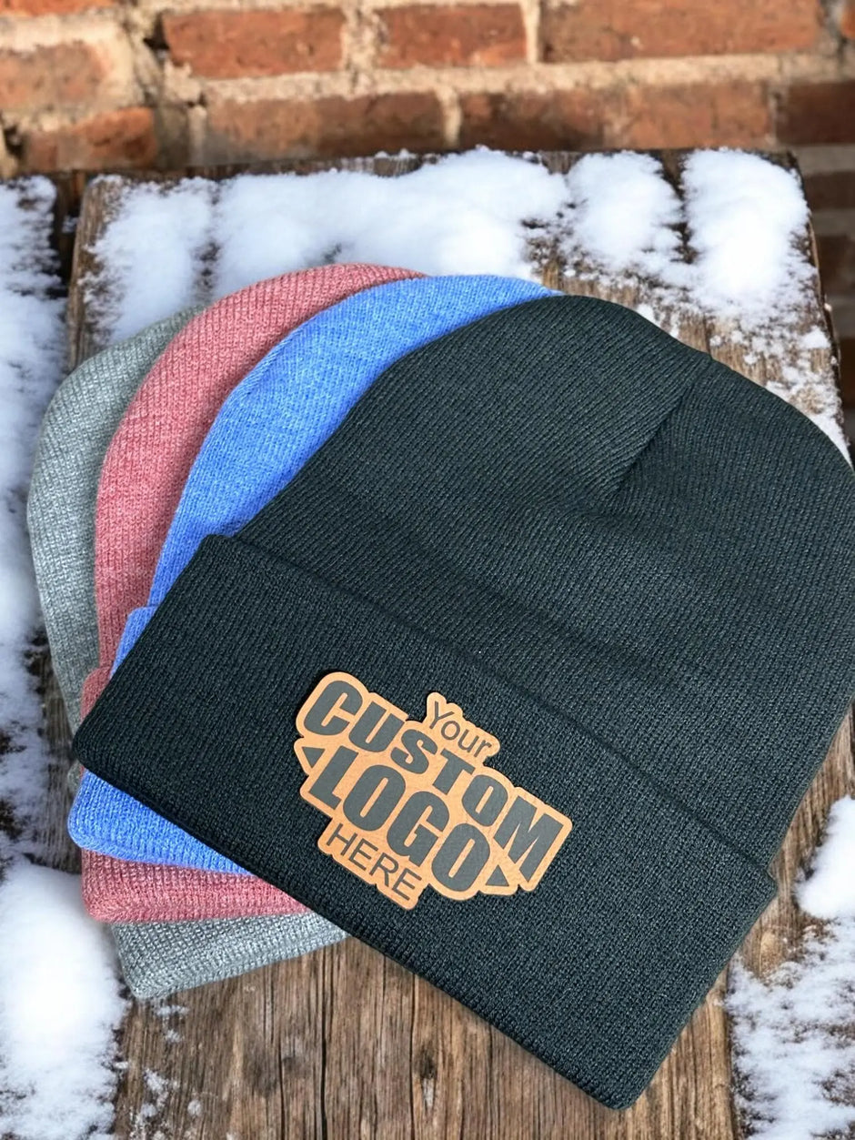 Custom Beanies - The Leather Patch
